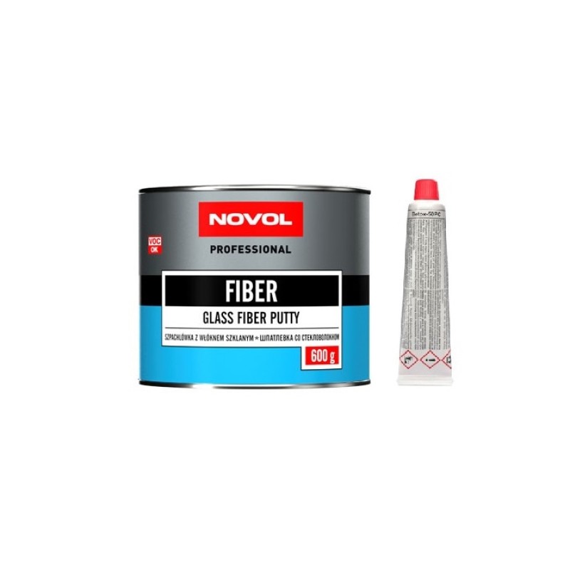 Купити шпаклівку зі скловолокном Novol FIBER 0,6 кг. в Україні